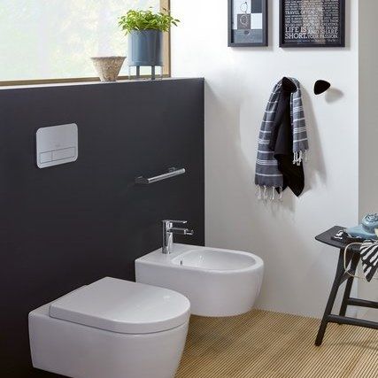 Dvigubas klavišas Villeroy&Boch ViConnect E200, matinis chromas ...