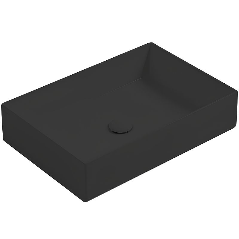 Praustuvas Simas Agile 60x40 cm, juoda matinė, AG60 NERO MATT | Muresta.lt