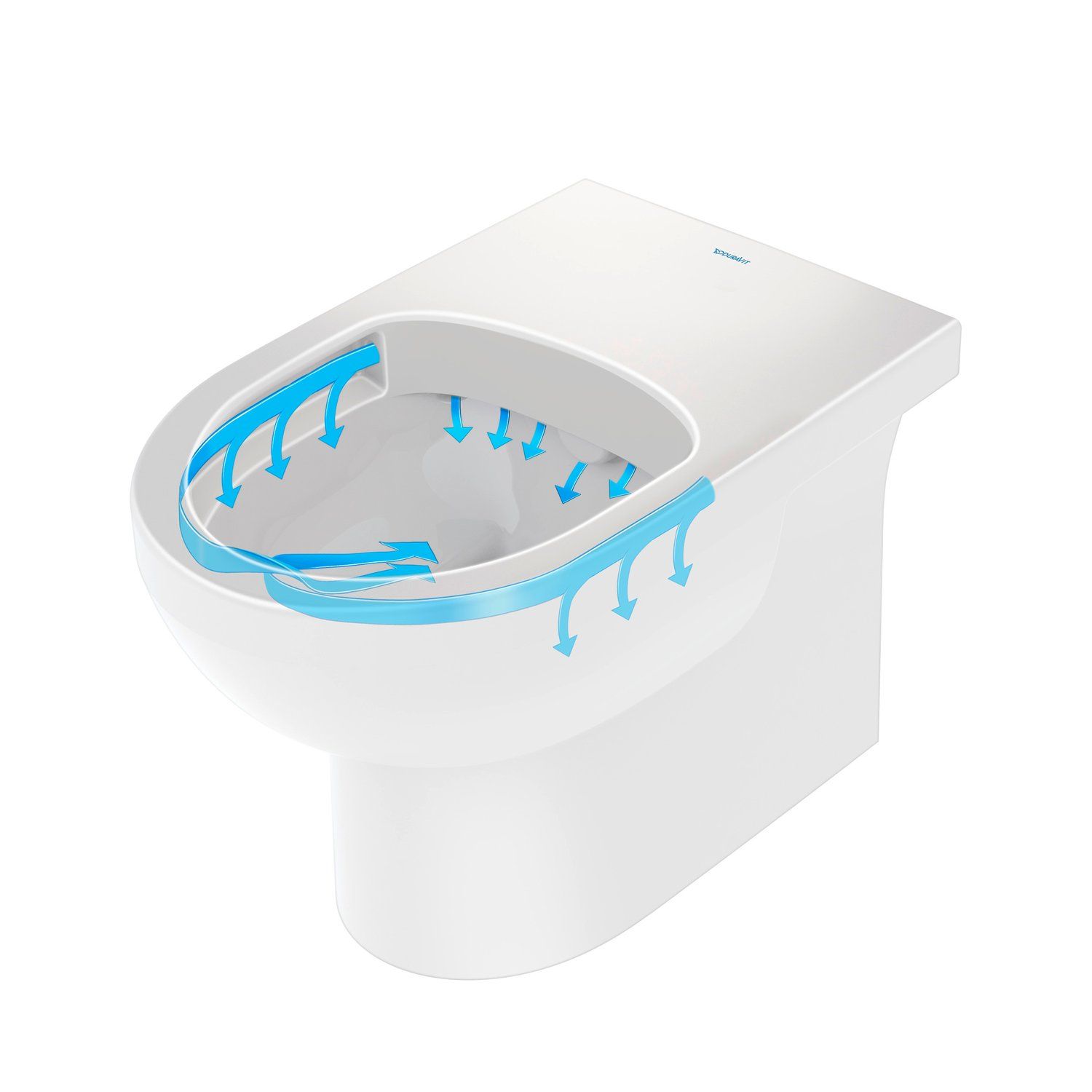 Pastatomas klozetas Duravit Durastyle Rimless su bakeliu ir soft close dangčiu, baltas | Muresta.lt