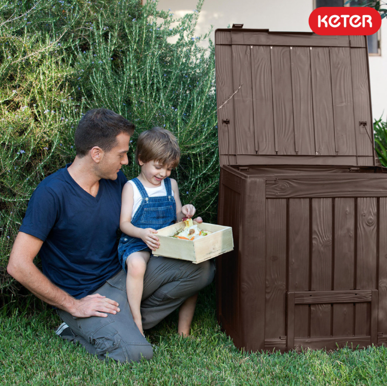 Komposto dėžė DECO-COMPOSTER su dugnu 340 L, K231600 | Muresta.lt
