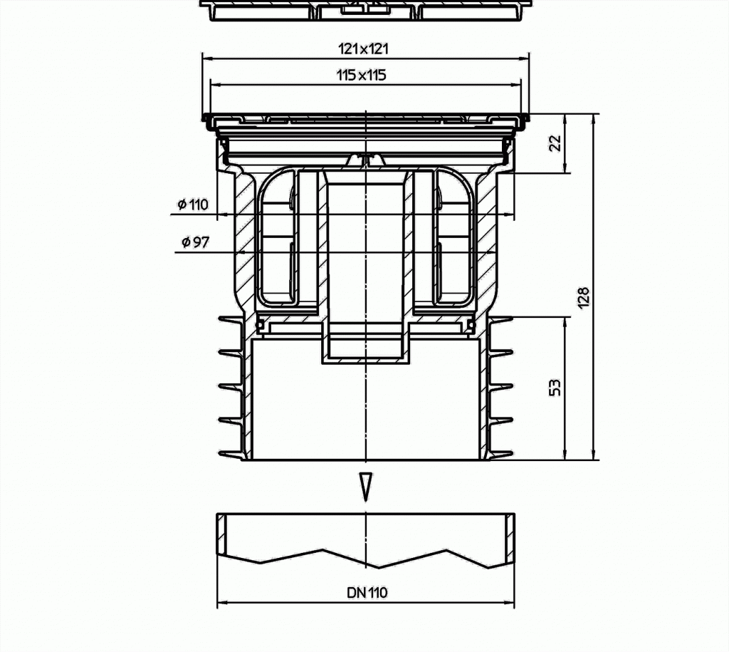 HL73.0 Trapas, universalus su sausu sifonu | Muresta.lt