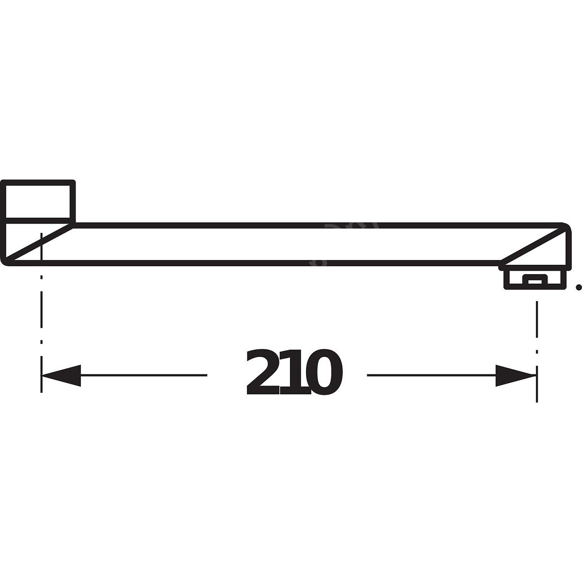 Maišytuvo snapas Jika Lyra 210 mm | Muresta.lt