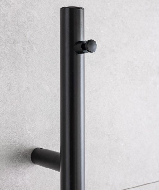 Elektrinis rankšluosčių džiovintuvas PMH Ole 10x170,8 cm, juoda matinė ...